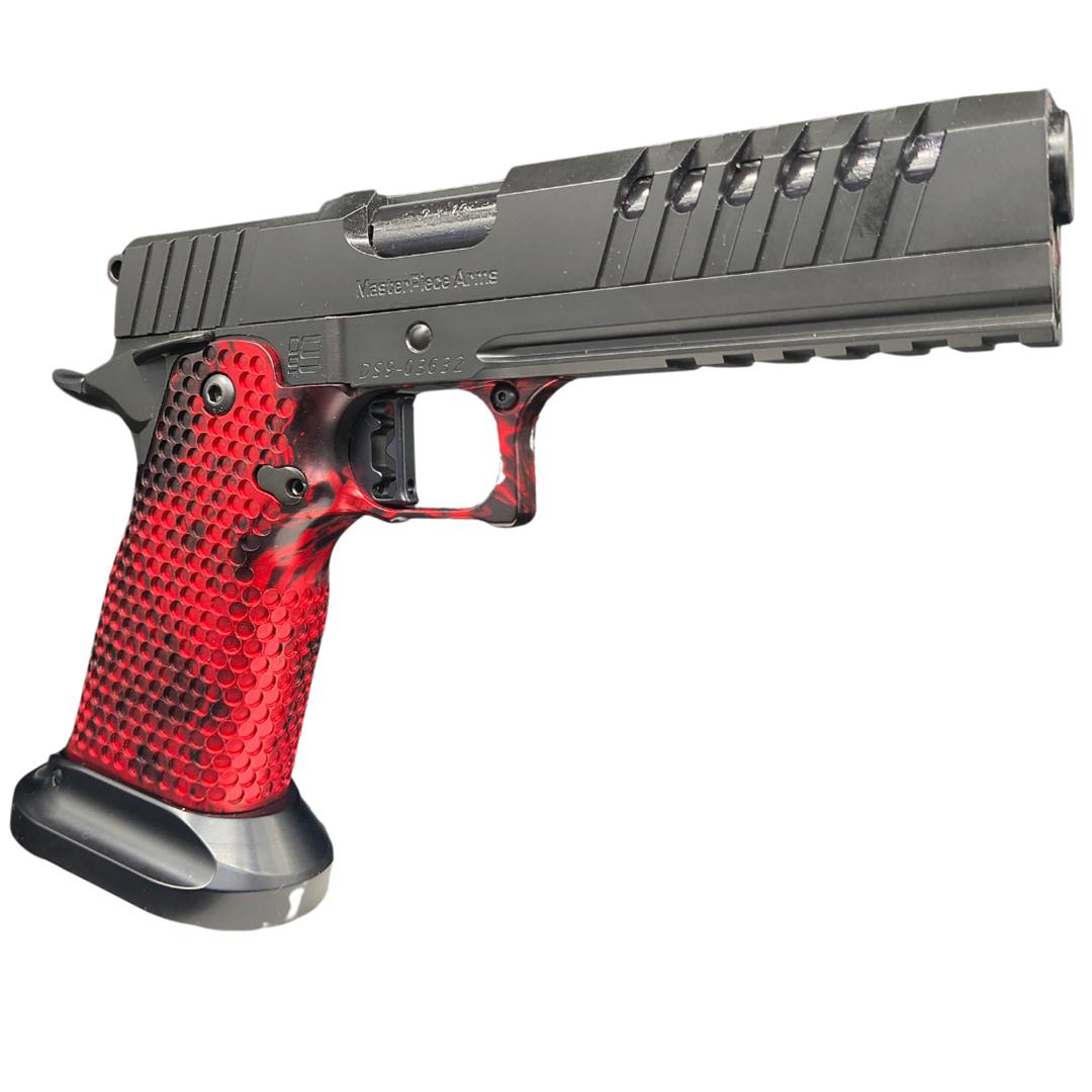 Masterpiece Arms DS9 Hybrid Comp Pistol with Red Grip – Shooters Connection