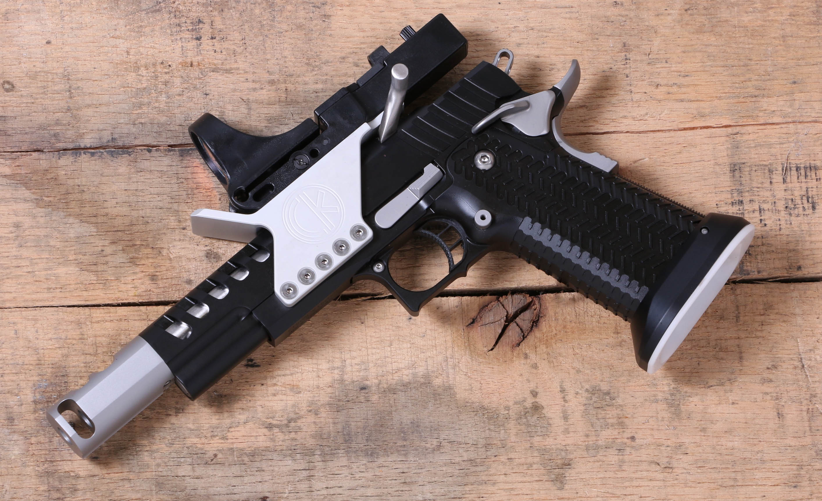 CK Arms Thunder Open Gun Slide Ride 9mm Black/SS Controls Steel Grip