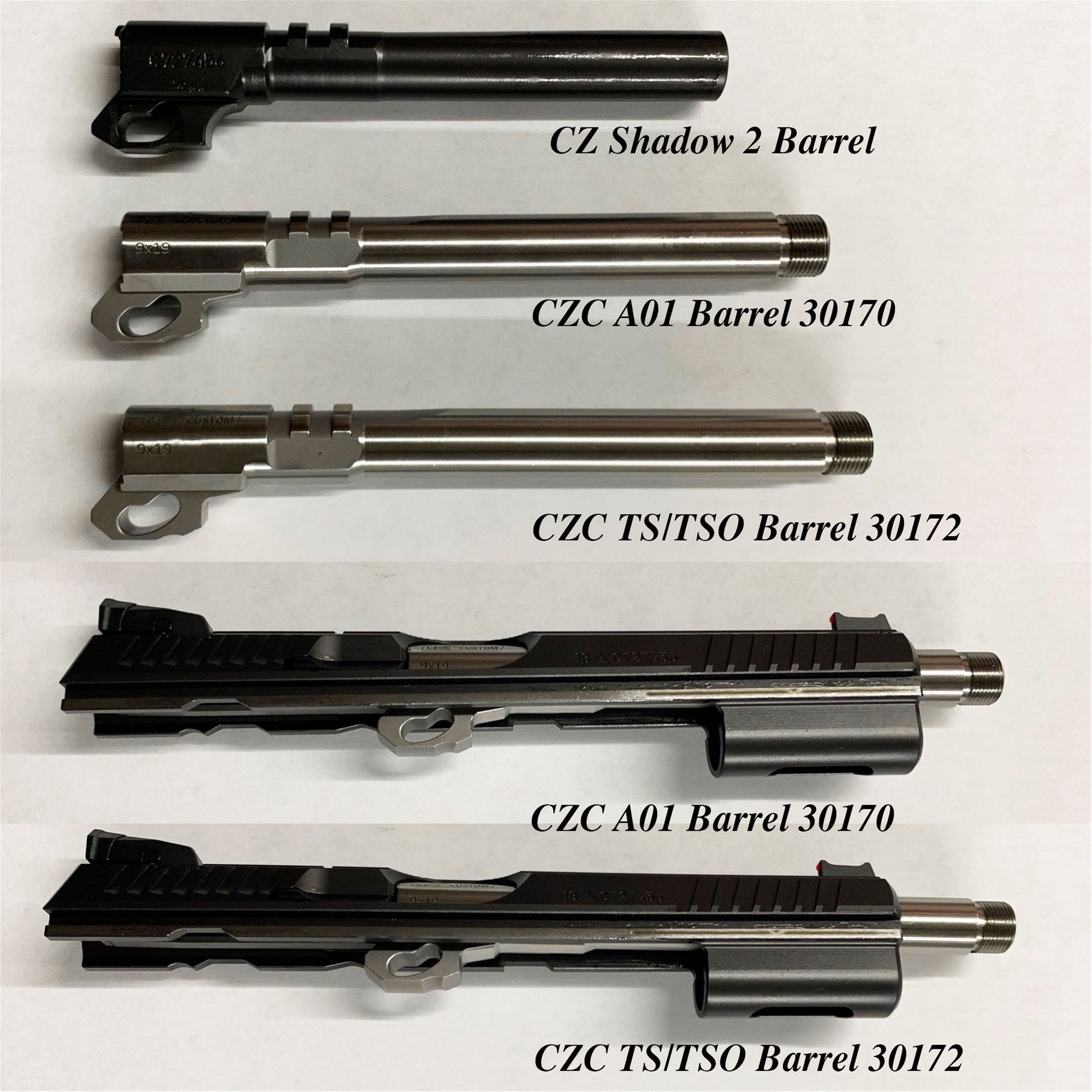 CZ Custom Barrel 9mm Tactical Sports TSO TS2 (L 5.8" 0.55" Dia ...