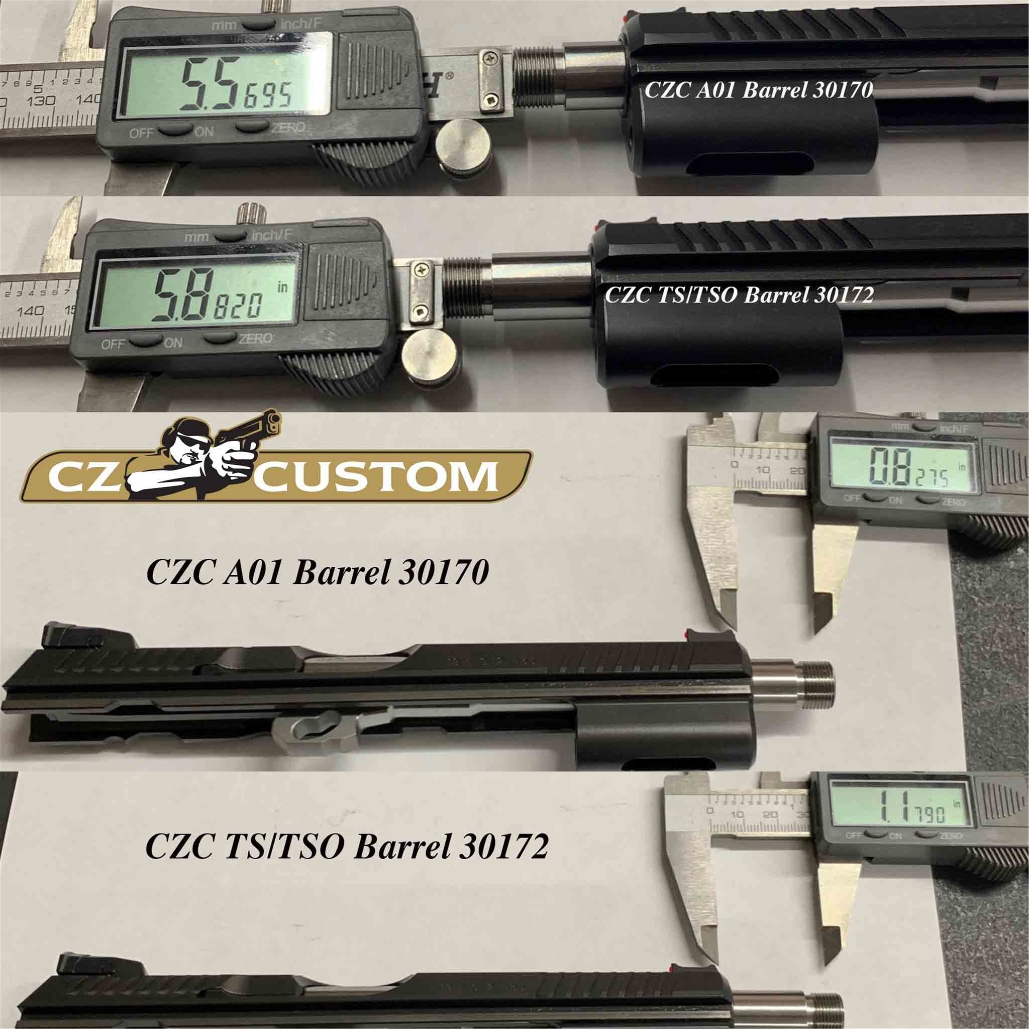 CZ Custom Barrel 9mm Tactical Sports TSO TS2 (L 5.8" 0.55" Dia ...