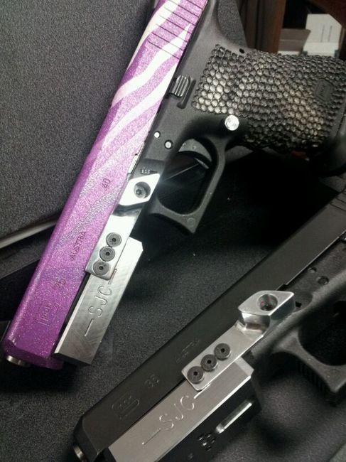 SJC Black Glock Frame Weight with Thumb Rest